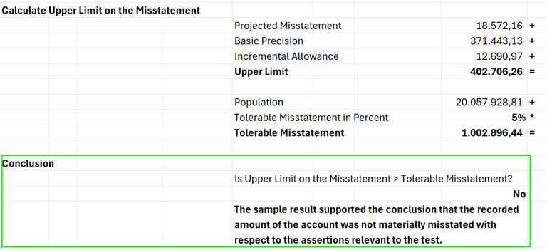 Monetary Unit Sampling Example - Learn Audit Sampling