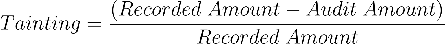 Taint Method in Monetary Unit Sampling - Learn Audit Sampling