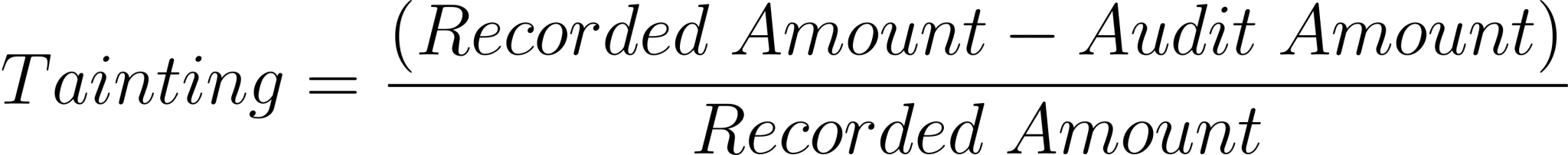 Taint Method in Monetary Unit Sampling - Learn Audit Sampling