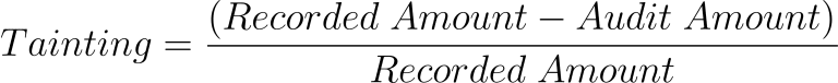 Taint Method in Monetary Unit Sampling - Learn Audit Sampling